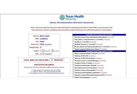 Vte Risk Calculator Smart Apps For Health