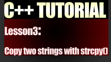 lesson3 how to copy two strings in c youtube