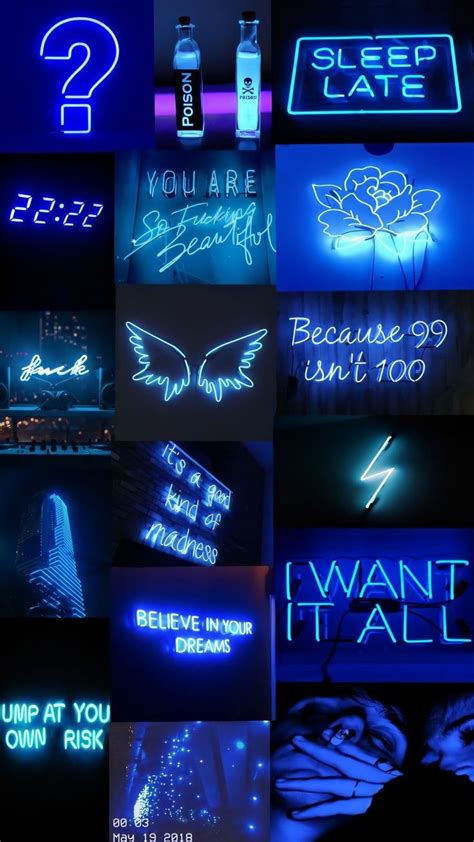 🔥 Download Wallpaper Azul Aesthetic Neon By Ccunningham31 Aesthetic