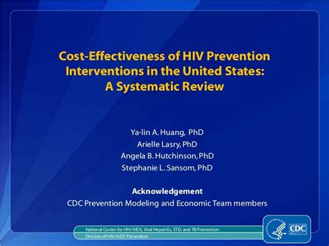 Cost Effectiveness Of Hiv Prevention Interventions In The United Stat…