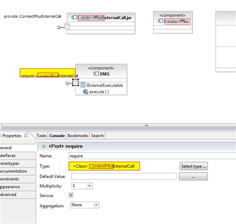 required interface in component diagram on ibm rsa eclipse uml plugin