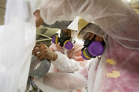 asbestos removal training stock image c020 8553