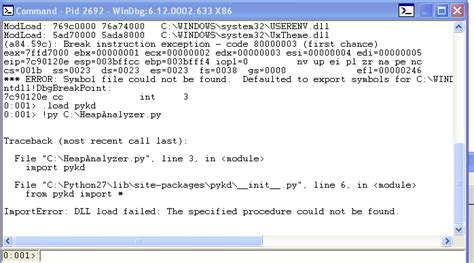 python import error dll load failed the specified procedure could