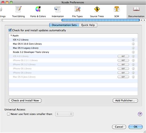 xcode download of cocoa api documentation itecnote
