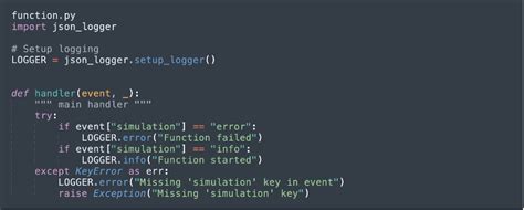 aws lambda python logging lumigo