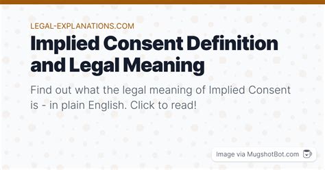 Implied Consent Definition What Does Implied Consent Mean