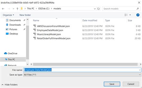 exporting a data model amazon dynamodb