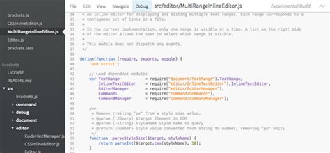 adobe brackets is a code editor for html css and javascript that s