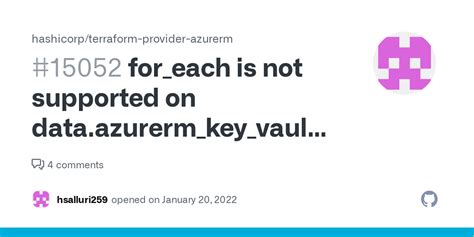 for each is not supported on data azurerm key vault crets