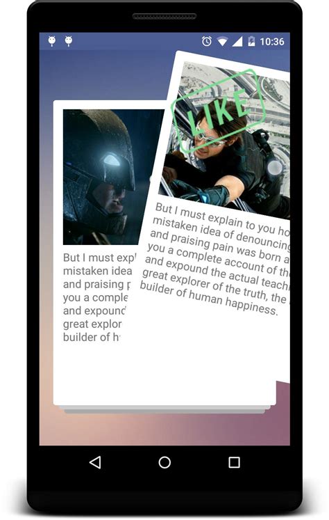 swipe to choose android stack overflow