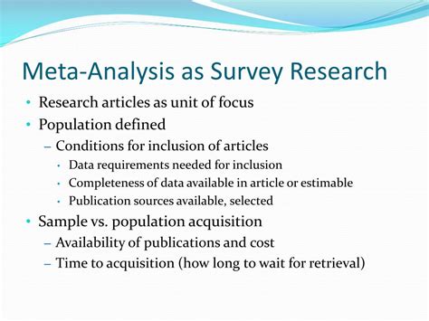 Ppt Meta Analysis Of Research Powerpoint Presentation Free Download