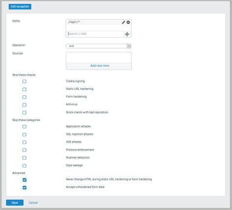 web server protection form hardening and anomaly exception