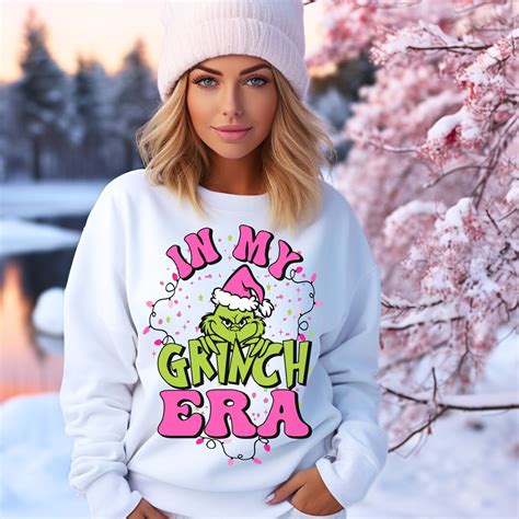 In My Grinch Era Sweatshirt Cute Grinch Sweatshirt Retro Grinch