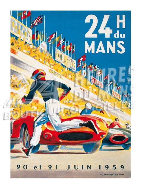Affiche Officielle Des 24 Heures Du Mans 1959 Boutique Officielle Des
