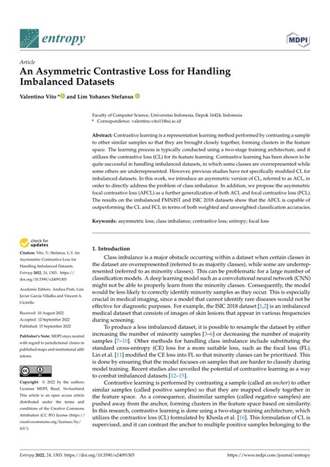 pdf an asymmetric contrastive loss for handling imbalanced datasets