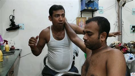 Awesome Powerful Asim Barber Head And Upper Body Massage Neck And