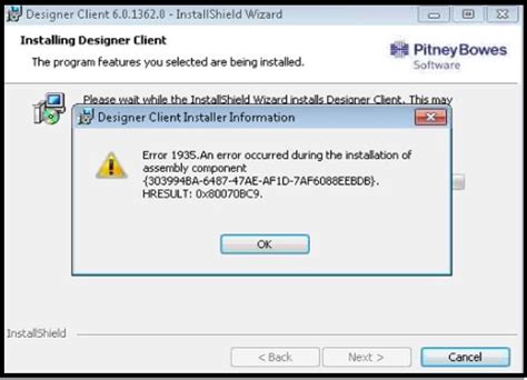 error 1935 an error occurred during the installation of assembly