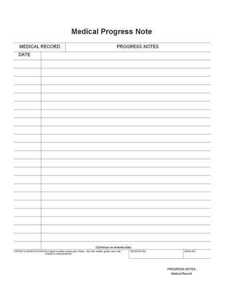 Patient Progress Notes Template Word