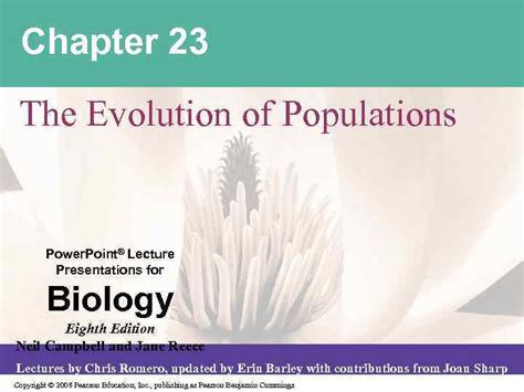 Chapter 23 The Evolution Of Populations Power Point