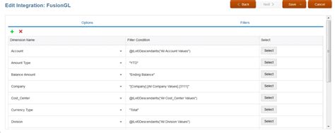 defining oracle general ledger filters