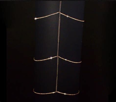 Crystal Leg Chain Rhinestone Body Jewelry Beach Pageant Etsy