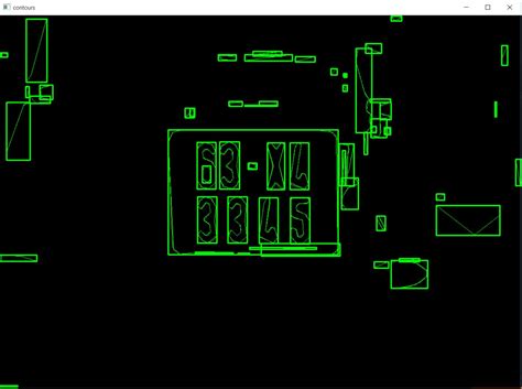 [solved] how to filter contours by bounding rect size using opencv and