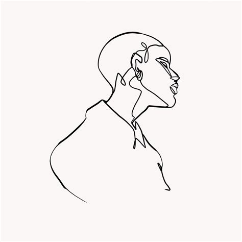 Premium Vector Woman Face Continuous Line Drawing Abstract Minimal