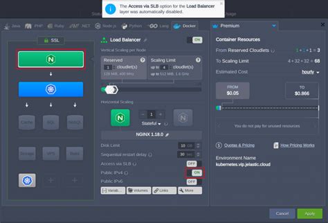 public ip for access to kubernetes application in jelastic