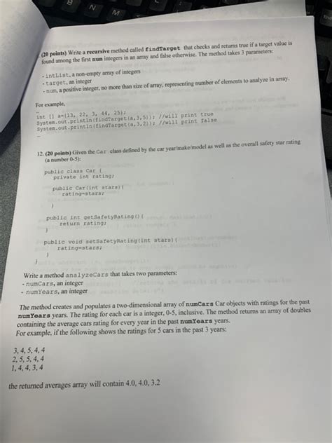 solved end 20 points write a recursive method called fin