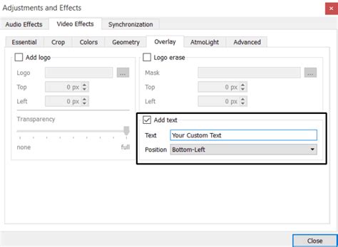 how to overlay text or add logo over videos in vlc