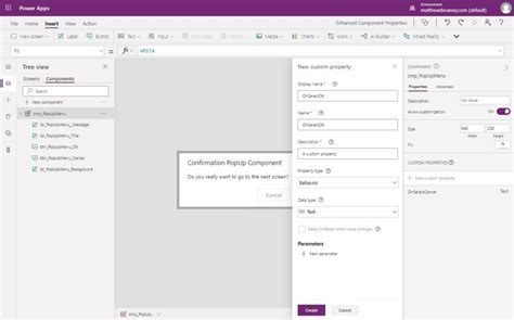 power apps component with an onselect property matthew devaney