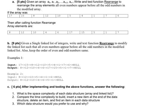 solved a [5 pts] given an array a a a am 2 a 1