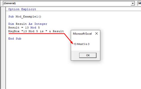 how to use the mod operator in vba vba and vb tutorials