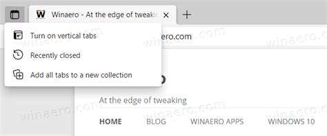 How To Add Or Remove Tab Actions Button In Microsoft Edge Images And