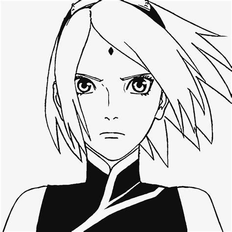 Haruno Sakura Para Colorear Imprimir E Dibujar Dibujos Colorearcom