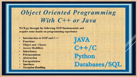 teach object oriented programming oop in java python cpp by computr