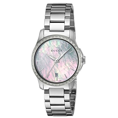 Gucci Ya126543 Womens G Timeless Mother Of Pearl Quartz Watch