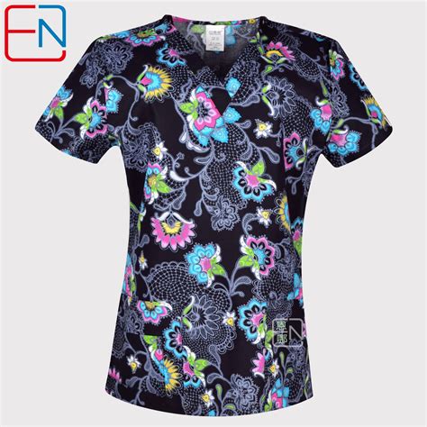 Hennar Women Medical Scrub Tops In 100 Cotton Scrubs Women Scrub Tops