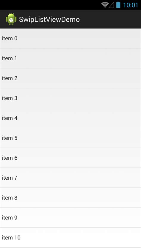 android move listview item left and right by clicking on it stack