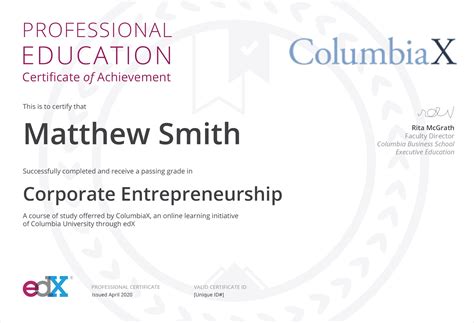 edx professional certificate