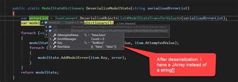 using the exportmodelstateattribute with a view model containing a bool