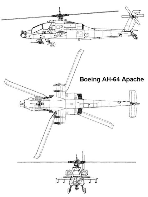 aircraft design ah 64 apache blueprints