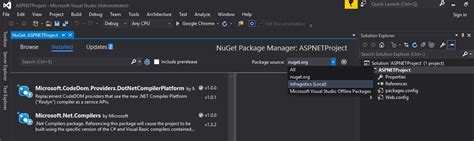 using asp nuget packages infragistics asp™ help