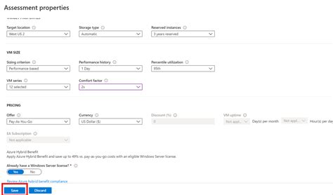 assess vmware vms for migration to azure vms with server
