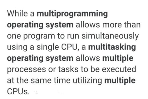 how are multiprogramming oss different from multiprocessing oss