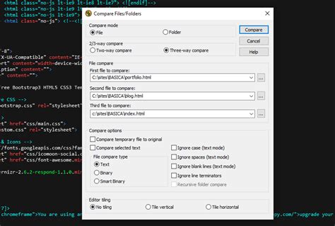 compare files and folders in ultraedit with integrated ultracompare