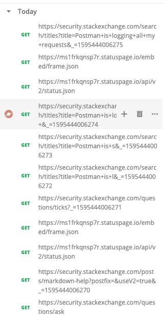 request logging 🙋 help postman community