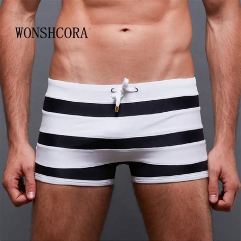 New Swimwear Men Swimsuit Sexy Swimming Trunks Sunga Hot Mens Swim