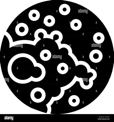 Atopic Dermatitis Skin Disease Glyph Icon Vector Illustration Stock