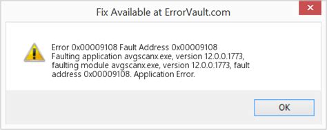 how to fix error 0x00009108 fault address 0x00009108 faulting
